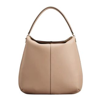 Tod's Gro&szlig;e Leder T Case Hobo Tasche - - Bags - Damen - Beige - ONE SIZE