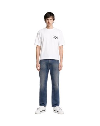 Off-white Mens T-Shirt Crewneck White Cotton T-Shirts And Polos