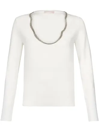 Liu Jo haut &agrave; ornements - Blanc