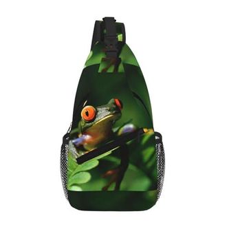 Generic Sacoche Tactique Impression darbre de grenouille de la paix L&eacute;ger Sac De Poitrine Mode Sac &agrave; Dos De Voyage pour Femme &eacute;cole Cyclisme