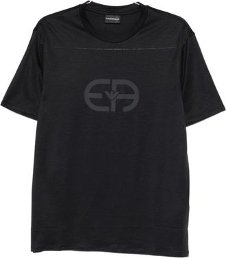 Emporio Armani Homme, Tops, Bleu, Taille: M T-Shirt Col Rond