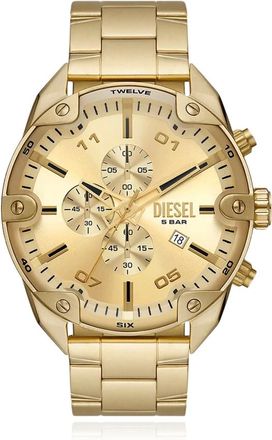 Diesel Homme, Accessoires, Jaune, Taille: ONE Size Spiked Chronograph Watch