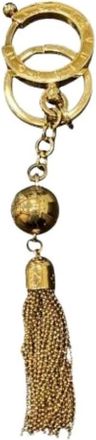Louis Vuitton unisex, Pre-owned, Jaune, Taille: ONE Size Porte-cl&eacute;s en toile Pre-owned