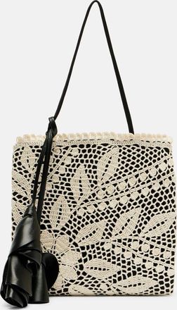 Magda Butrym Tote Bag Julia Small aus H&auml;kelstrick mit Leder