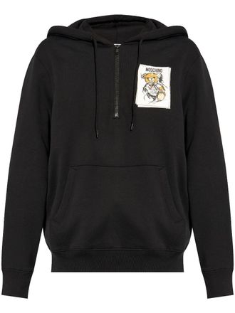 Moschino Hoodie mit Logo-Patch - Schwarz