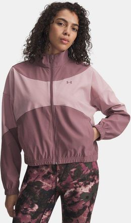 Under Armour Rival Woven Jacke für Damen Maroon Mist / Tourmaline Rosa / Maroon Mist XXL