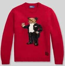 Polo Ralph Lauren Regular Fit Pullover aus reiner Wolle mit Polo-Bear-Intarsie
