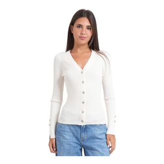 Guess Femme, Pulls, Blanc, Taille: 38 FR Ellie Cardigan