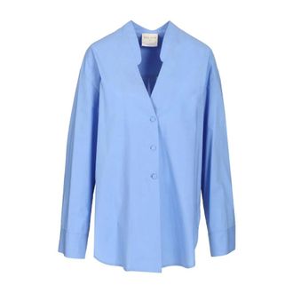 Forte_Forte Damen, Blusen & Hemden, Blau, SGr&ouml;&szlig;e