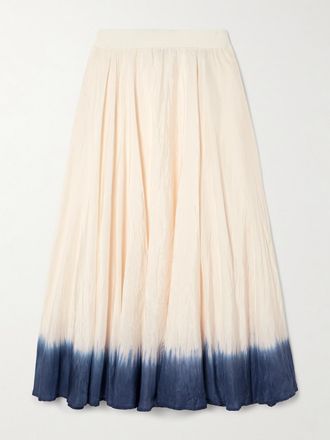 Joseph Midirock Aus Habutai-seide Mit Farbverlauf Und Raffungen - Ecru