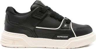 Represent baskets en cuir à empiècements - Noir