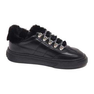 Hogan Schuh mit Leder-/&Ouml;ko-Fell-Innenseite und Ziern&auml;hten - - Shoes - Damen - Schwarzk - 36 EU