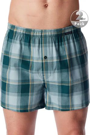 Schiesser Herren Unterw&auml;sche blau Baumwolle gemustert