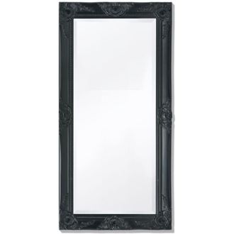 vidaXL Miroir mural style baroque 100x50 cm noir Vidaxl