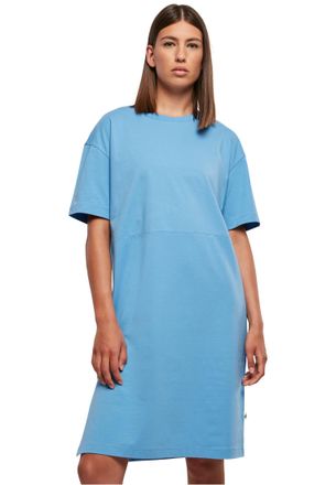 Urban Classics Damen Kleid Ladies Organic Oversized Slit Tee Dress horizonblue M