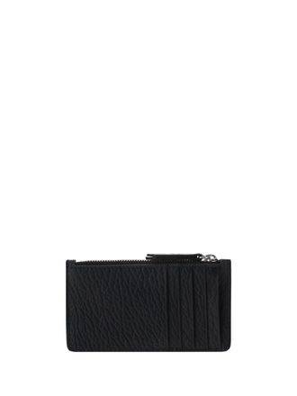 Maison Margiela Womens Card Holder Black Calf Leather Bos Taurus Wallet