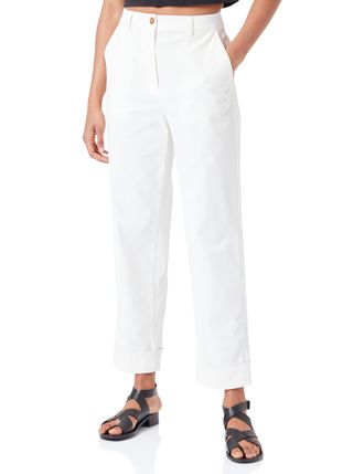 Sisley Sisley Damen Trousers 4imnlf01b Pants, White 074, 34 EU