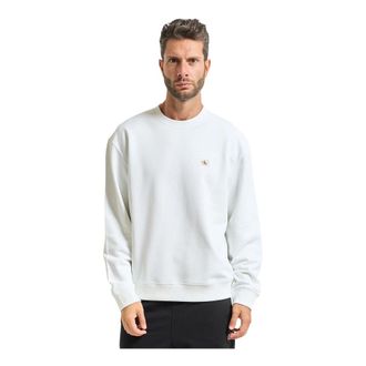 Calvin Klein Homme, Sweatshirts et sweats &agrave; capuche, Blanc, Taille: XL Pulls Blancs pour Hommes et Femmes