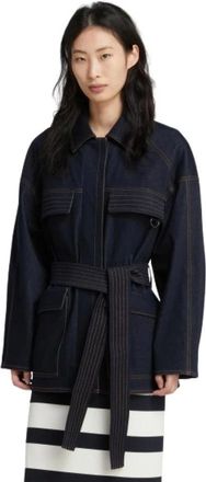 Max Mara Femme, Vestes, Bleu, Taille: 40 FR Veste saharienne