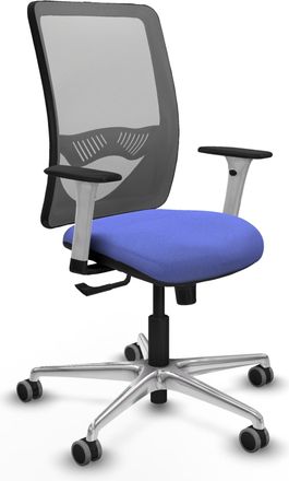 Piqueras y Crespo Sessel f&uuml;r Home Office Zulema mit wei&szlig;en und schwarzen Armlehnen, h&ouml;henverstellbare Lendenwirbelst&uuml;tze, ausgestattet mit Sincro 3 Positionen und Schne