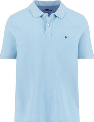 Fynch-Hatton Poloshirt aus Baumwolle mit Logo Detail Splashy Ocean / 3XL