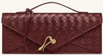 JW PEI Celeste geflochtene Clutch in Burgunderrot