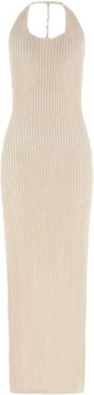 Guess Femme, Robes, Beige, Taille: 36/38 FR Robe Longue Ajour&eacute;e