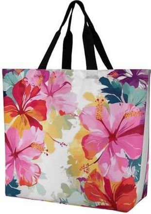 Generic Imprim&eacute; Floral Hawa&iuml;en Sac A Main Femme Grand Tote Bag L&eacute;ger Sac Fourre Tout Pour Quotidienne Shopping Plage