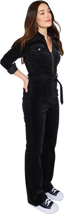 Joe Browns Damen Retro Stretch Fit Darcy Cord Jumpsuit Overall, Schwarz, 36 Zierlich