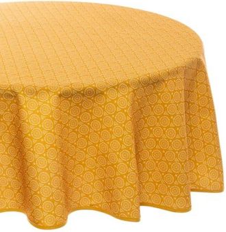 Atmosphera Atmosphera - Nappe Anti-Tache Etnik - Jaune Ocre - D180 cm