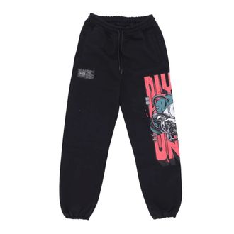 Dolly Noire Skull Party Sweatpants Schwarz Fleece Trainingshose - - Trousers - Herren - Schwarzk - S