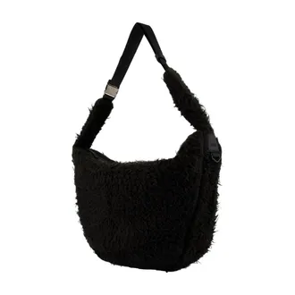 Rains Unisex Textured Synthetic Shoulder Bag Black