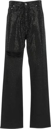 Golden Goose Femme, Jeans, Noir, Taille: W27 Jean Denim Noir Straight-Leg D&eacute;chir&eacute;