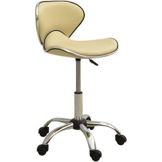 vidaXL 323677 Salon Spa Stool Cream Faux Leather vidaXL918822
