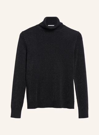 Comma Comma Rollkragenpullover Mit Glitzergarn schwarz