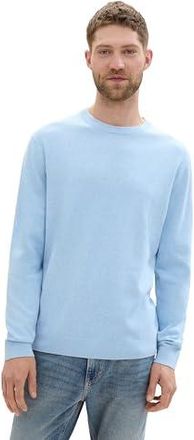 Tom Tailor 1039810 Pull-Over, 36302-Bright Wave Blue Melange, XL Homme