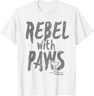 Peanuts Rebel with Paws Snoopy Urban 90s Schablone Street Art T-Shirt