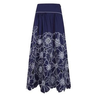 Farm Rio Farm Rio, Femme, Jupes, Bleu, Taille: 42 FR Jupe Richelieu