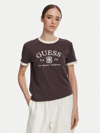 Guess T-Shirt V6YI18 K4320 Braun Regular Fit