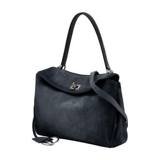 Balenciaga Womens Rodeo Shoulder Bag Gray Calfskin