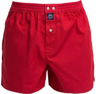 MC Alson Herren Boxershorts rot Reine Baumwolle unifarben