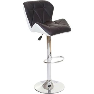 Mendler Mendler - 2x tabouret de bar HWC-A92, chaise de comptoir, similicuir, rotatif - marron