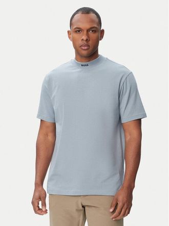 HUGO BOSS T-Shirt Tee Collar 50562120 Dunkelgrau Relaxed Fit