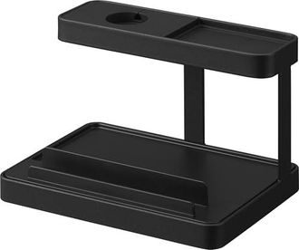 Yamazaki Tableware Yamazaki 1872 TOWER Handy- & Geräte-Ladeständer, schwarz, Stahl/ABS-Harz/Silikon, minimalistisch, 16 x 11,6 x 10 cm
