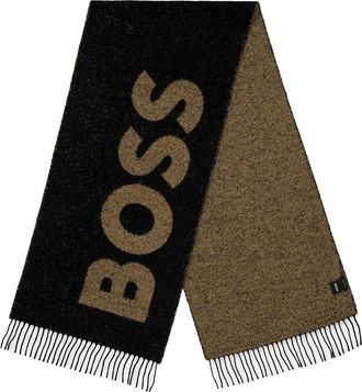 HUGO BOSS Armin Schal, Jacquard (Schwarz)