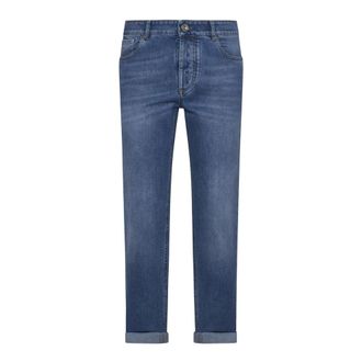 Brunello Cucinelli Homme, Jeans, Bleu, Taille: 4XL Jean Slim Indigo