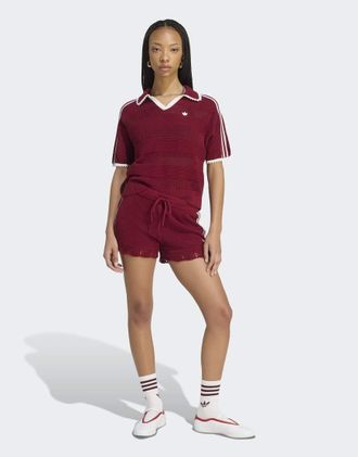adidas Originals Resort S - Shorts in College-Burgunderrot