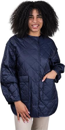 Max Mara Femme, Vestes, Bleu, Taille: 38 FR Down Vestes