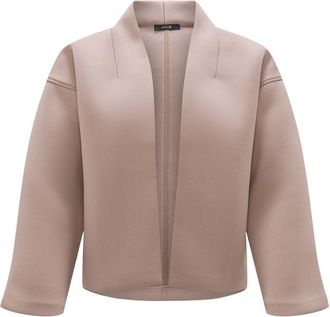 OPUS Damen Sweatjacke | Kurze Sweatjacke GERTONI Regular aus Suba-Ware warm Taupe, 40