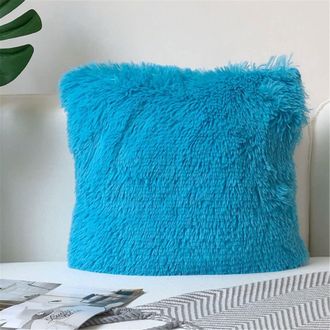 Railonch 2Pcs Weicher Kissenbez&uuml;ge Flauschig Deko Kissen Cuddly Zierkissen Schaffell Lammfell Kunstfell Langhaar Kissenbezug, Zierkissenbez&uuml;ge f&uuml;r Sofa B&uuml;ro (B